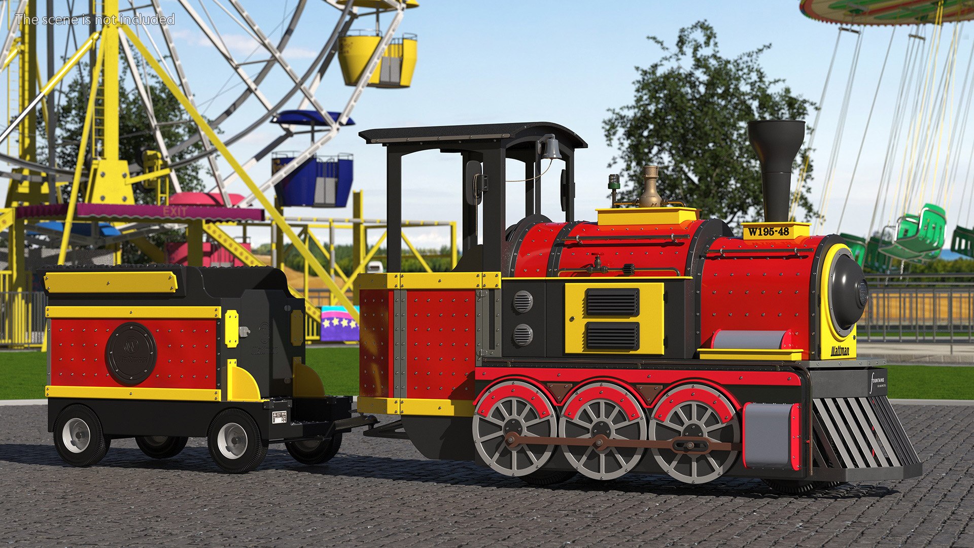 3D Locomotive Children Mini Express - TurboSquid 2060352
