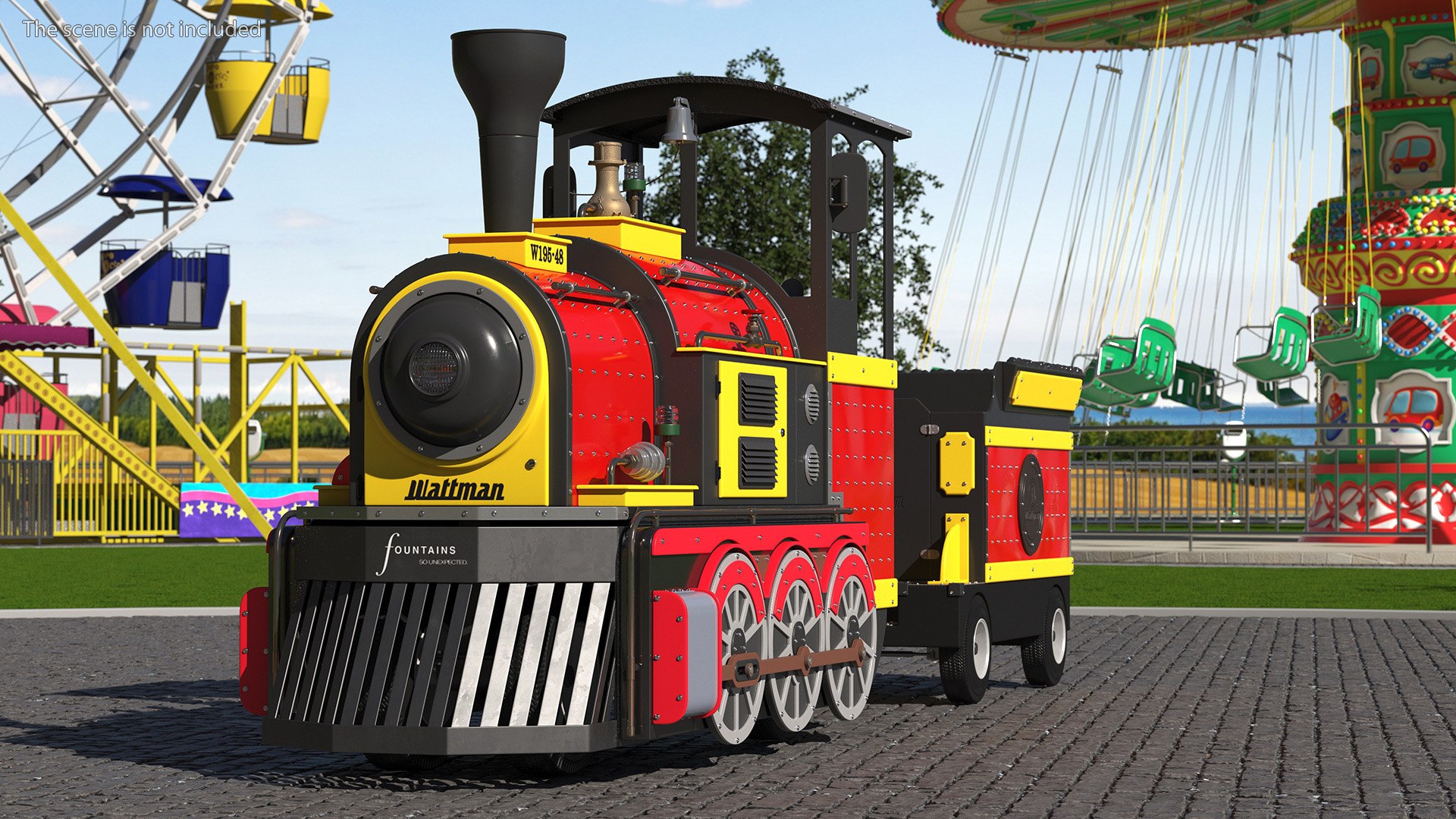 3D Locomotive Children Mini Express - TurboSquid 2060352