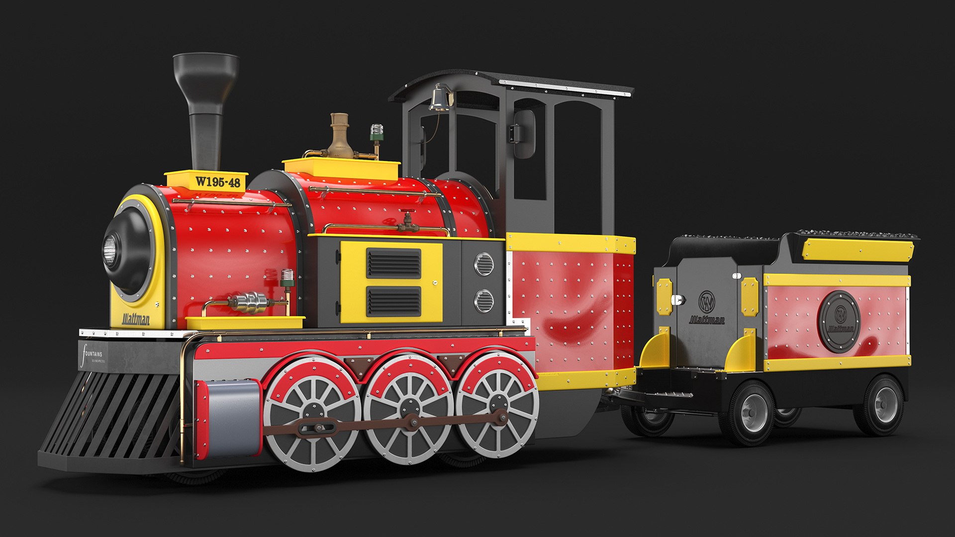 3D Locomotive Children Mini Express - TurboSquid 2060352