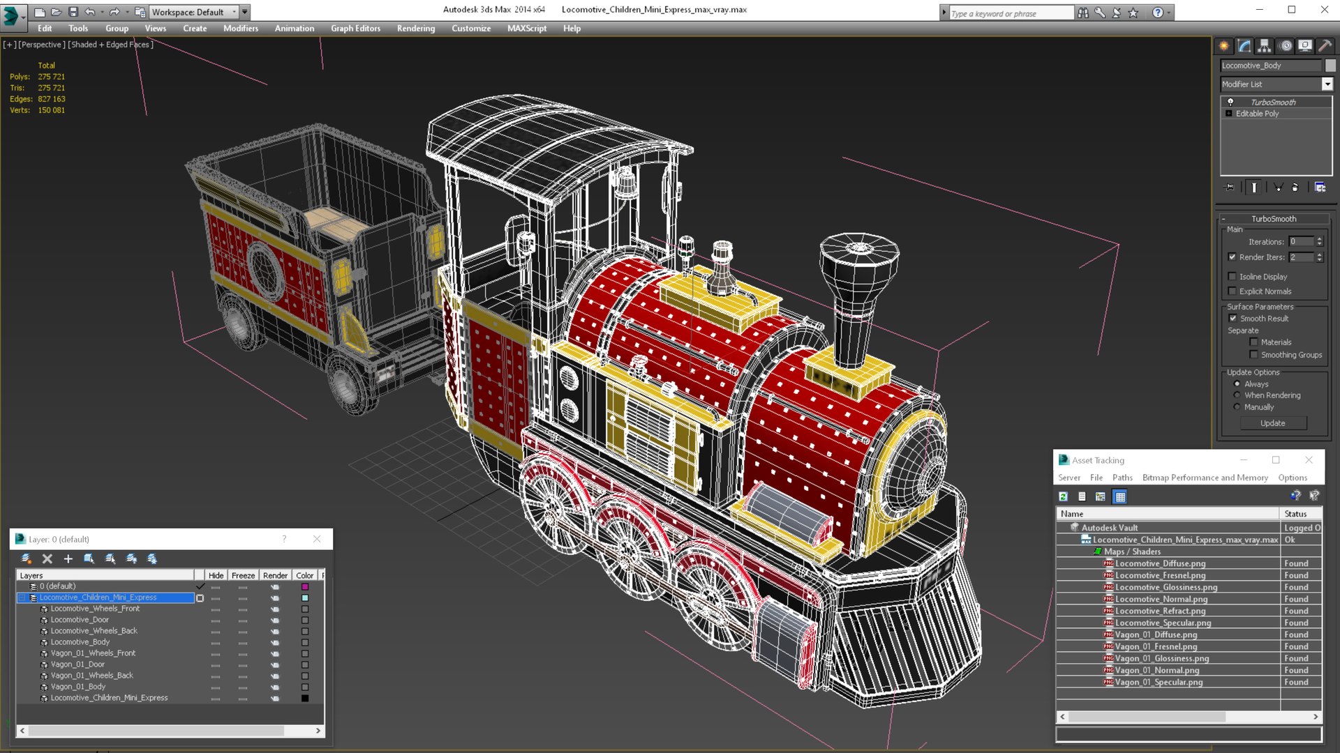 3D Locomotive Children Mini Express - TurboSquid 2060352