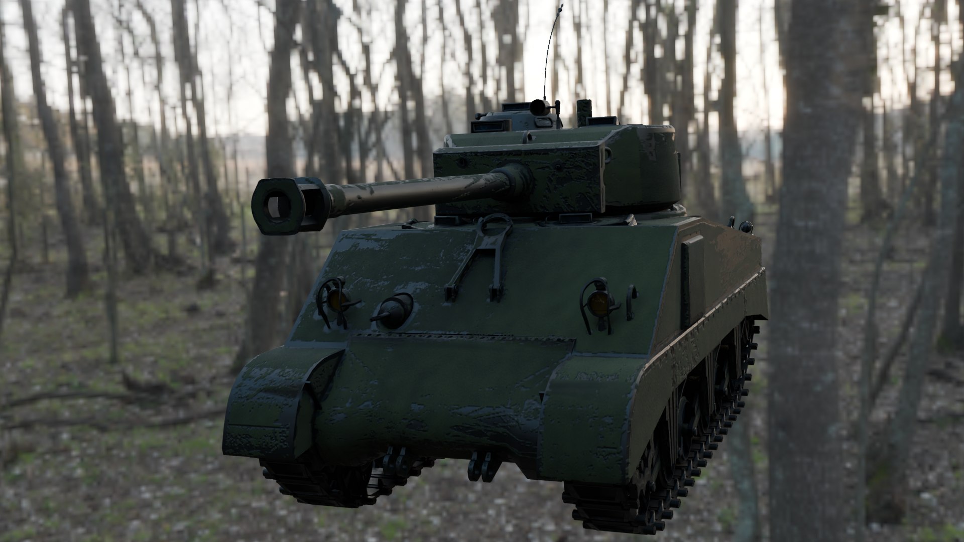 3D Sherman M4A2 76W - TurboSquid 2196077