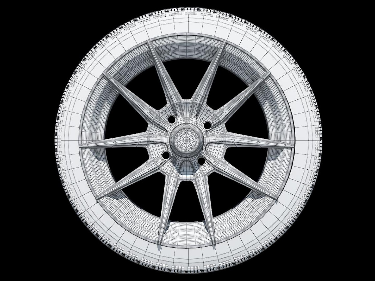 3d model wheel