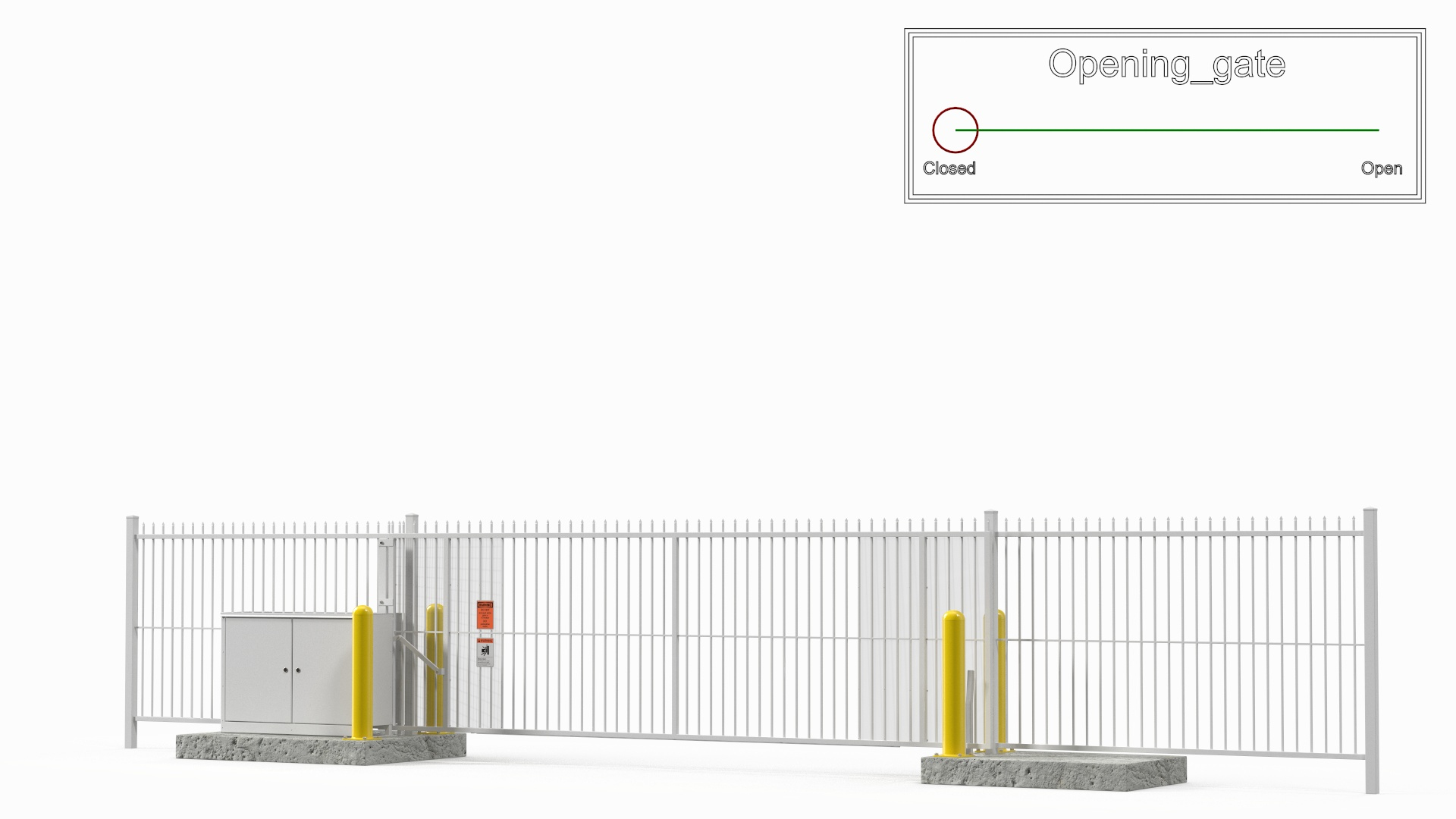 Vertical Lift Gates White Rigged Model - TurboSquid 2202484