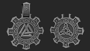 Jewelry slavic-aryan equilateral cross 3D - TurboSquid 1658592