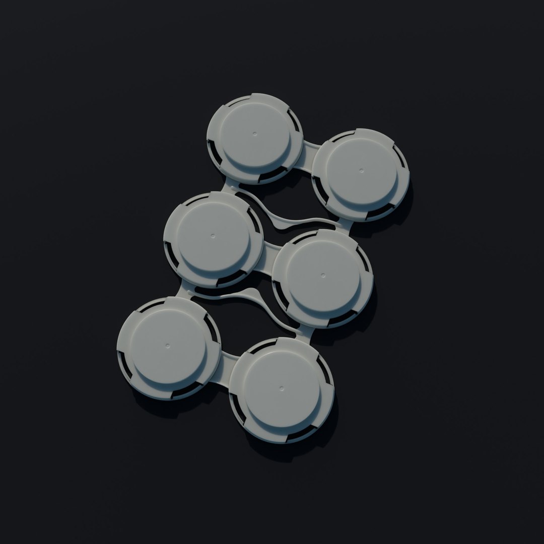 6-Pack - Snap Lid Carrier 3D model - TurboSquid 1973682