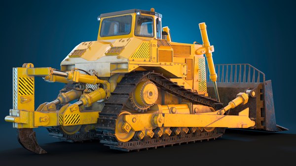 3D модель Бульдозер ПБР - TurboSquid 2160047