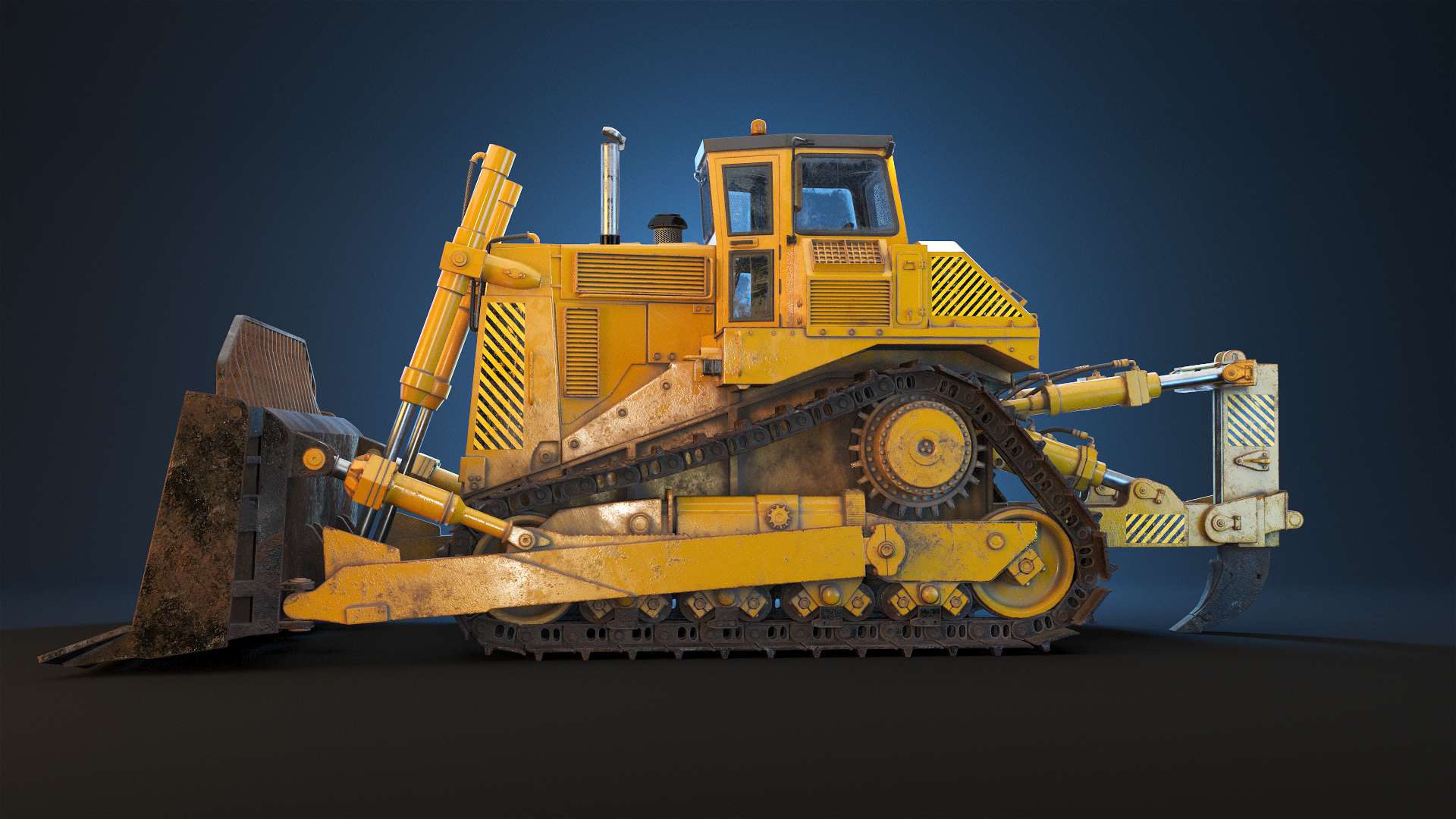 3D Model Bulldozer PBR - TurboSquid 2160047