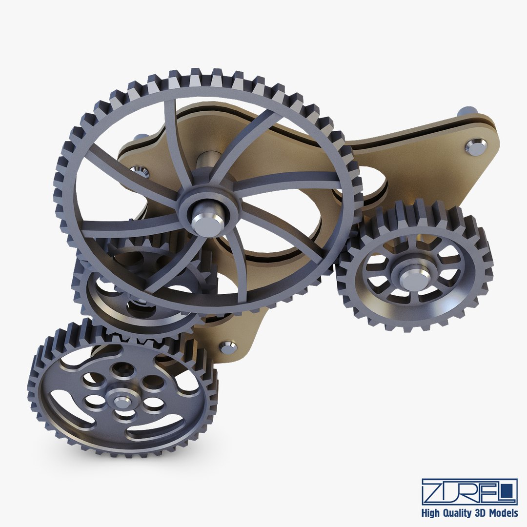 3D gear mechanism v 4 - TurboSquid 1288809