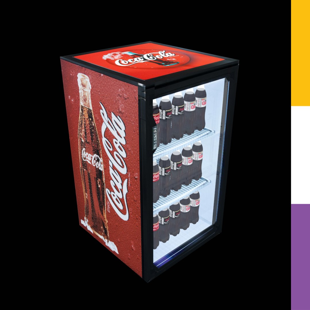 Drinks Fridge Coca-cola Sct 3d Model