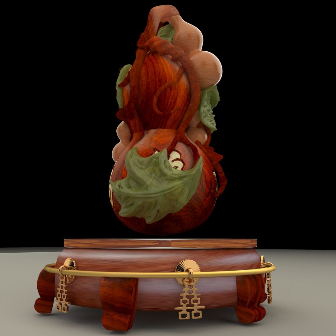 Chinese Gourd Display Stand Model - TurboSquid 1577211