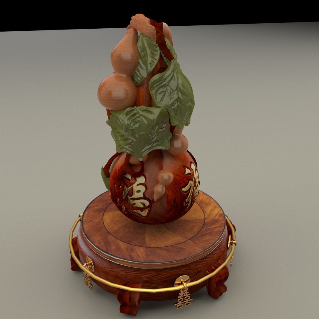 Chinese Gourd Display Stand Model - TurboSquid 1577211
