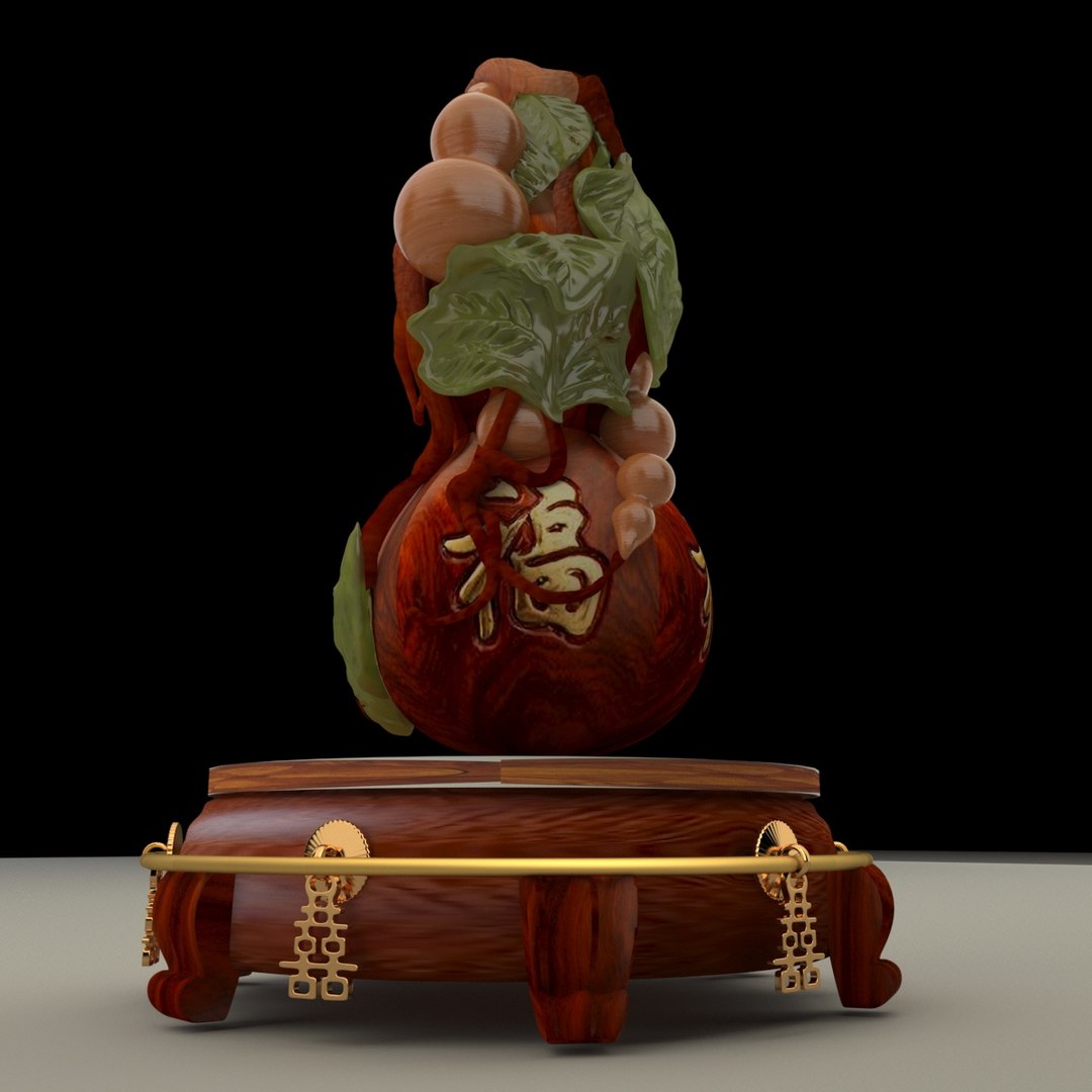 Chinese Gourd Display Stand Model - TurboSquid 1577211