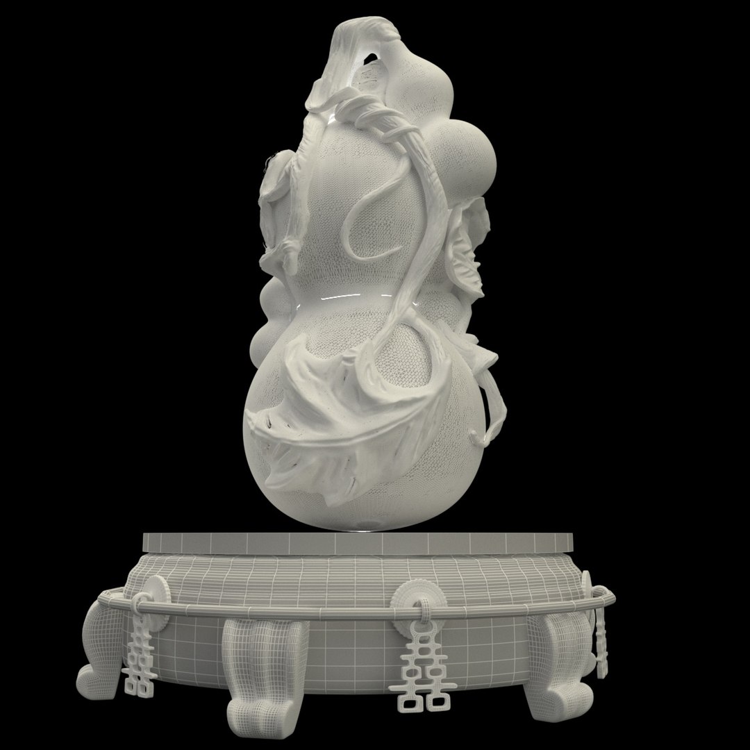 Chinese Gourd Display Stand Model - TurboSquid 1577211