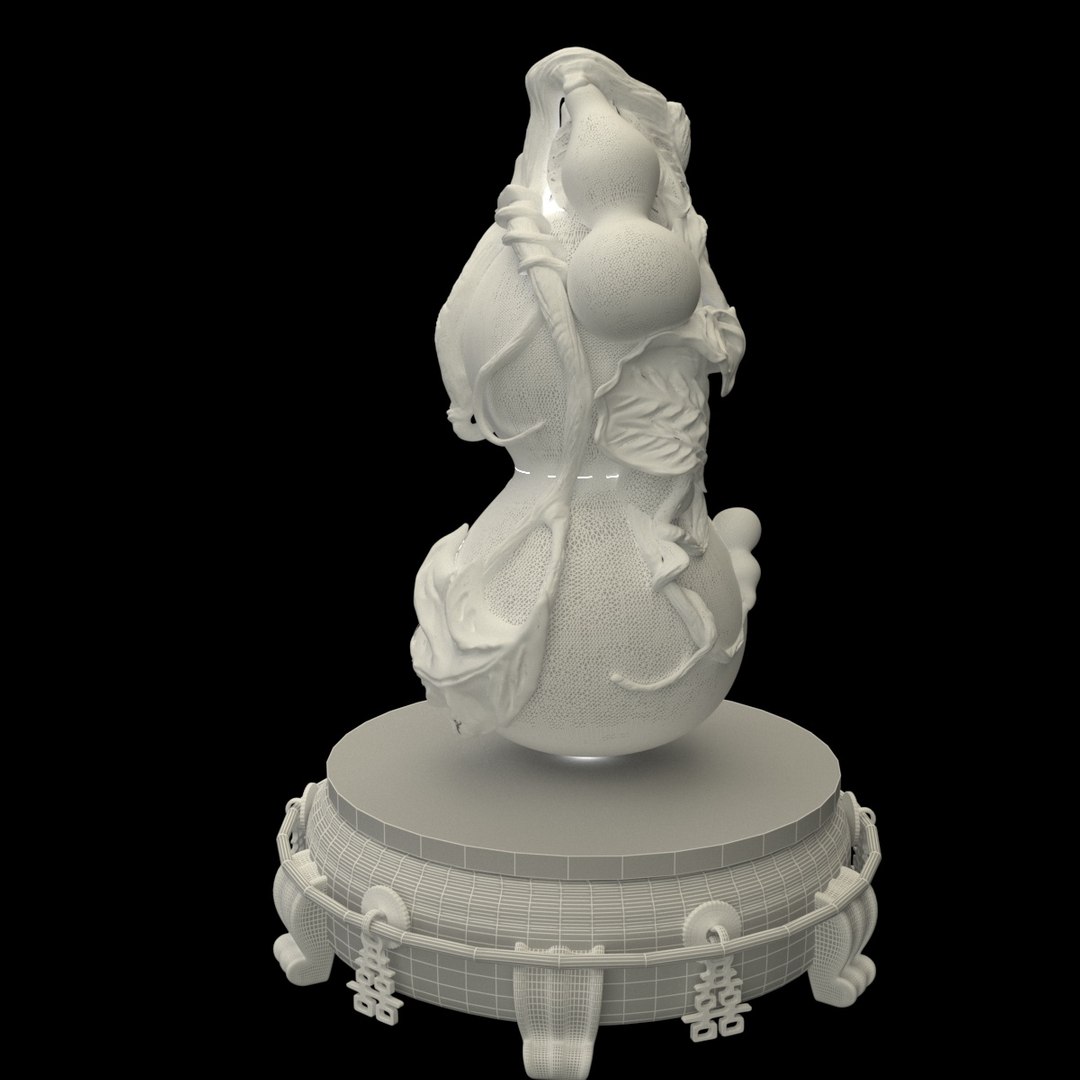 Chinese Gourd Display Stand Model - TurboSquid 1577211