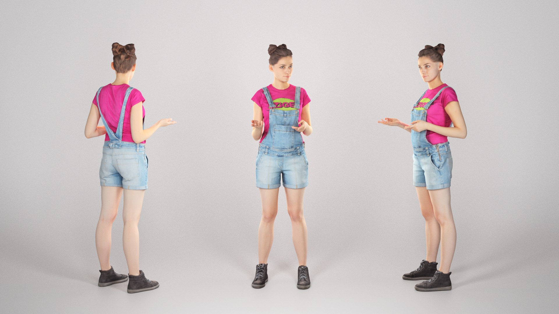 3D Human Young Woman Pose Model - TurboSquid 1476659