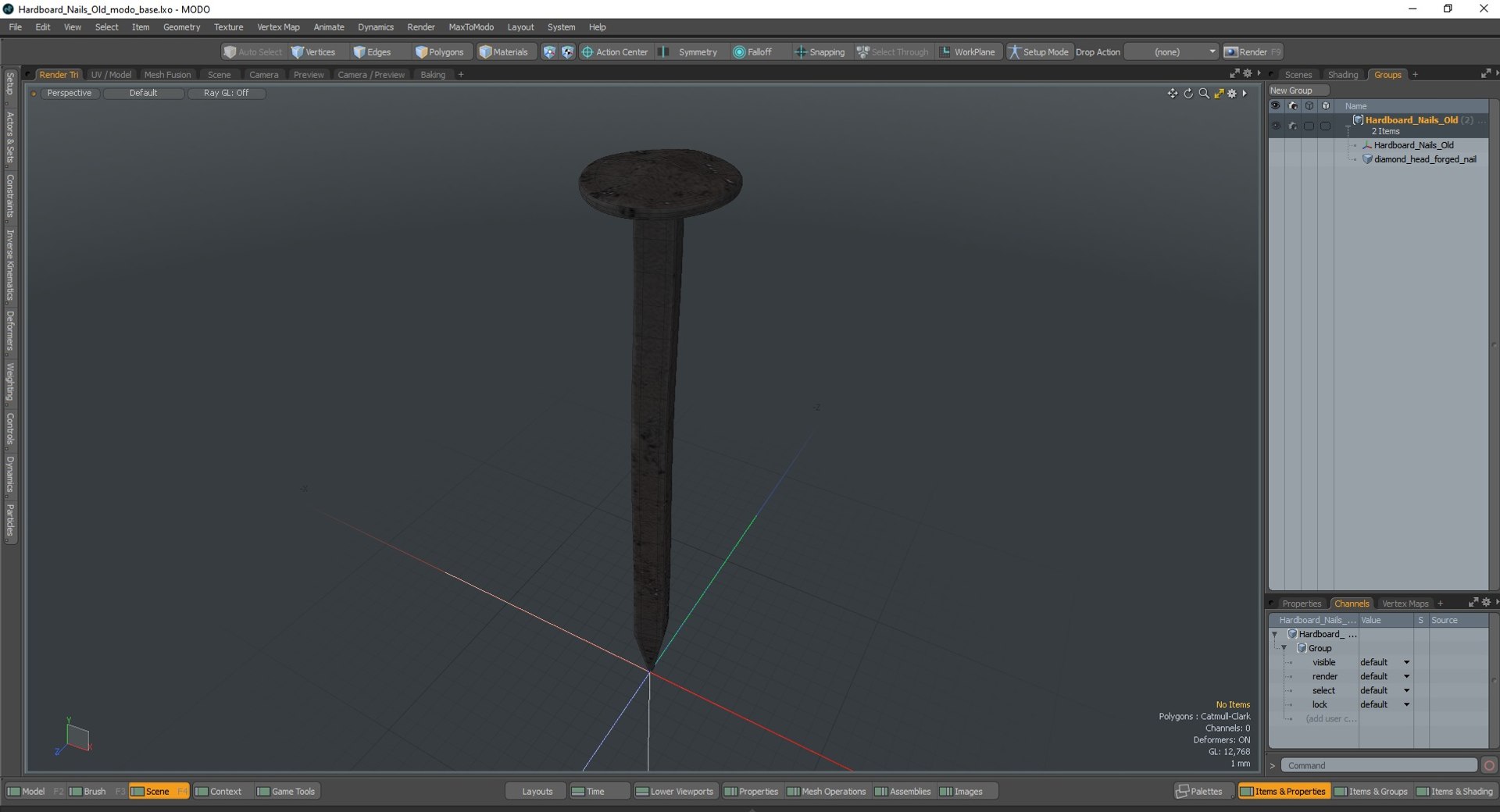 Hardboard Nails Old 3D Model - TurboSquid 2068520