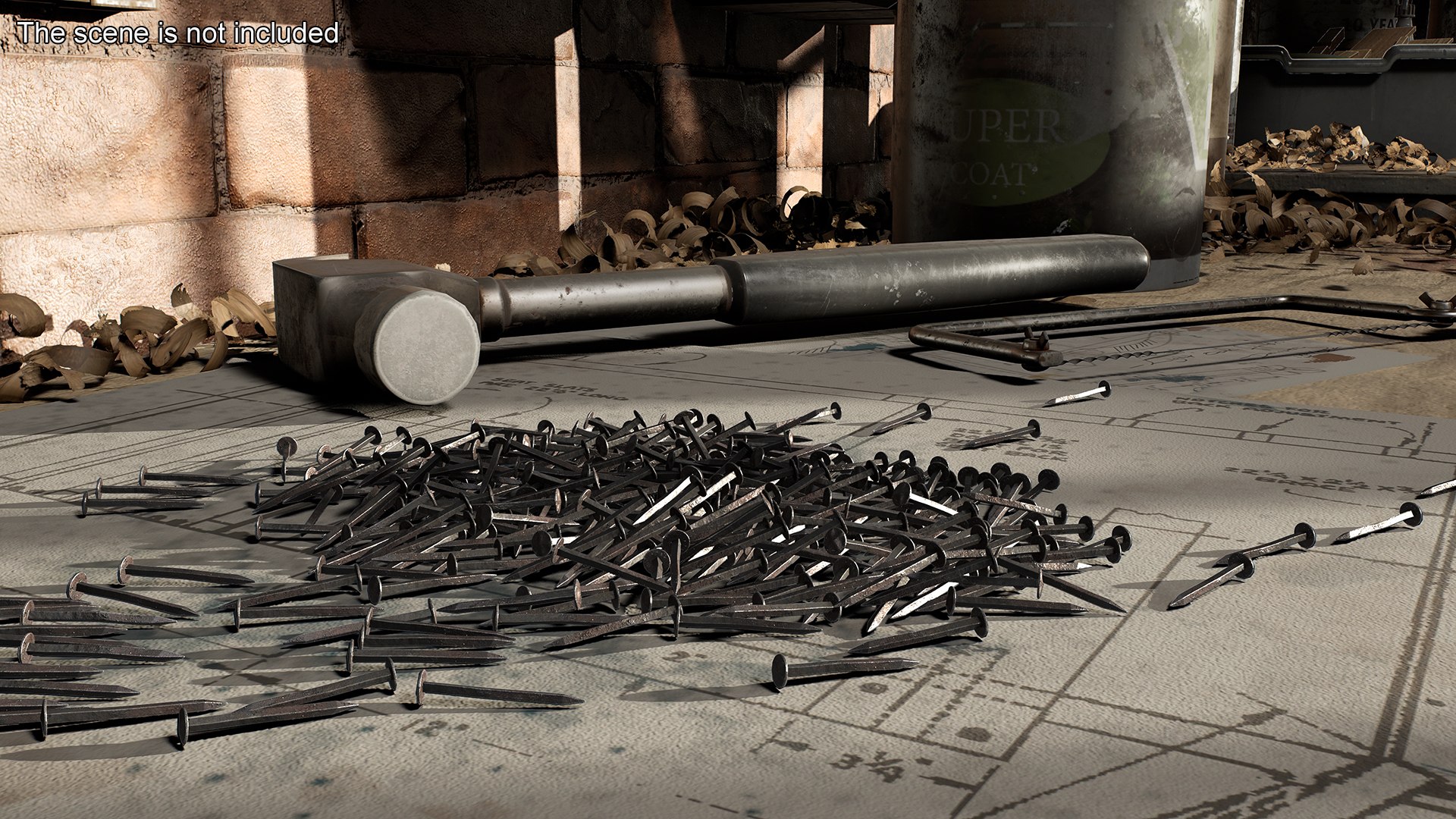 Hardboard Nails Old 3D Model - TurboSquid 2068520