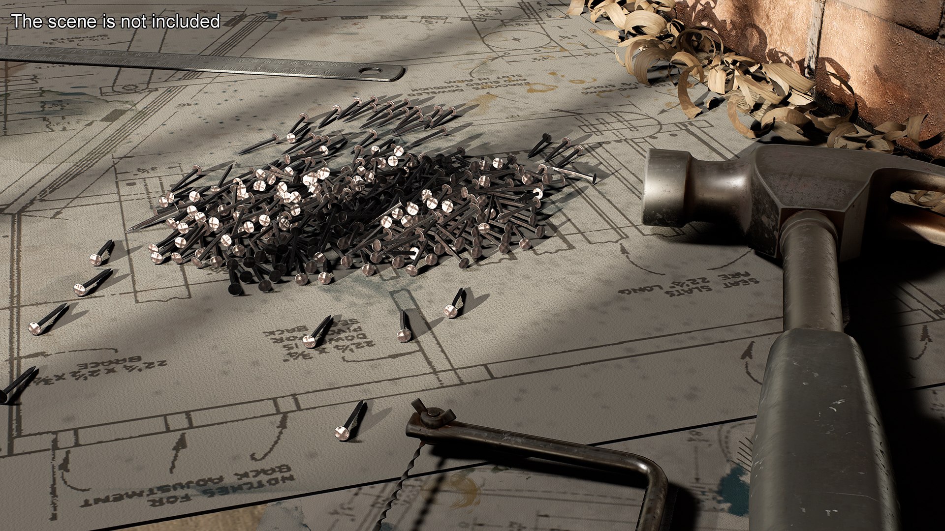 Hardboard Nails Old 3D Model - TurboSquid 2068520