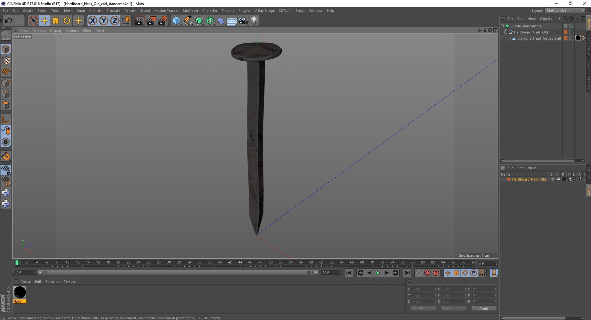 Hardboard Nails Old 3D Model - TurboSquid 2068520