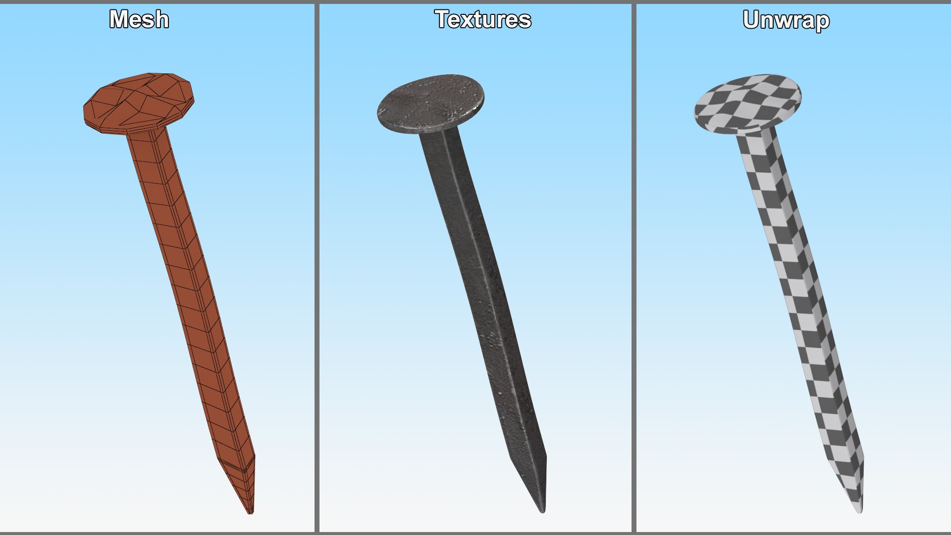 Hardboard Nails Old 3D Model - TurboSquid 2068520