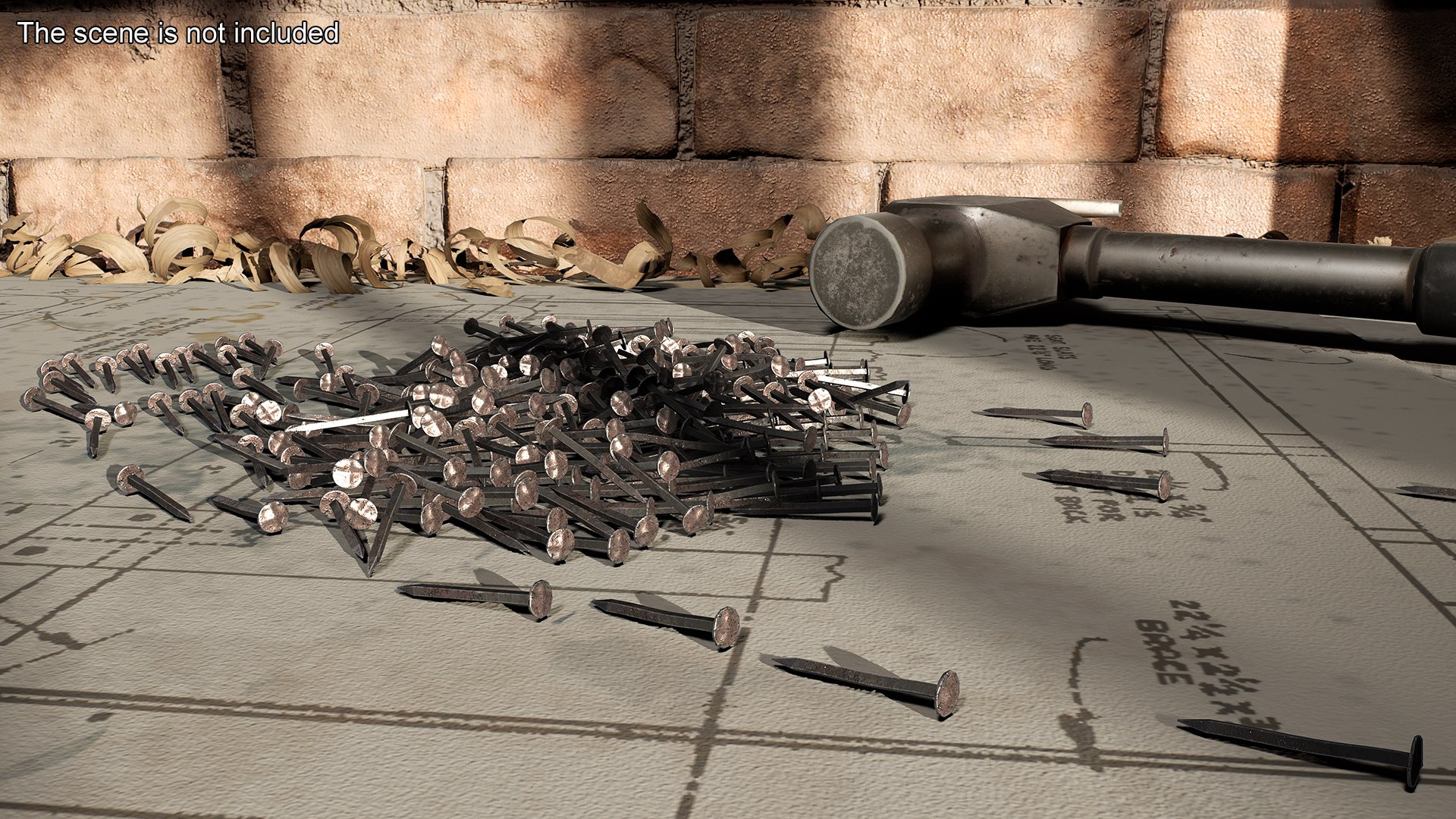 Hardboard Nails Old 3D Model - TurboSquid 2068520