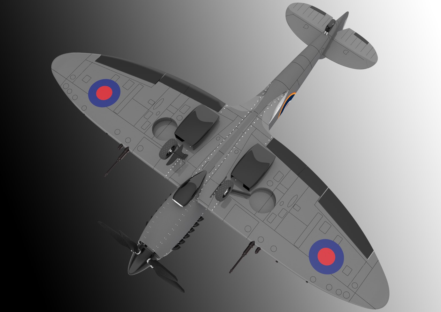 3D Fighter British Spitfire - TurboSquid 2158652