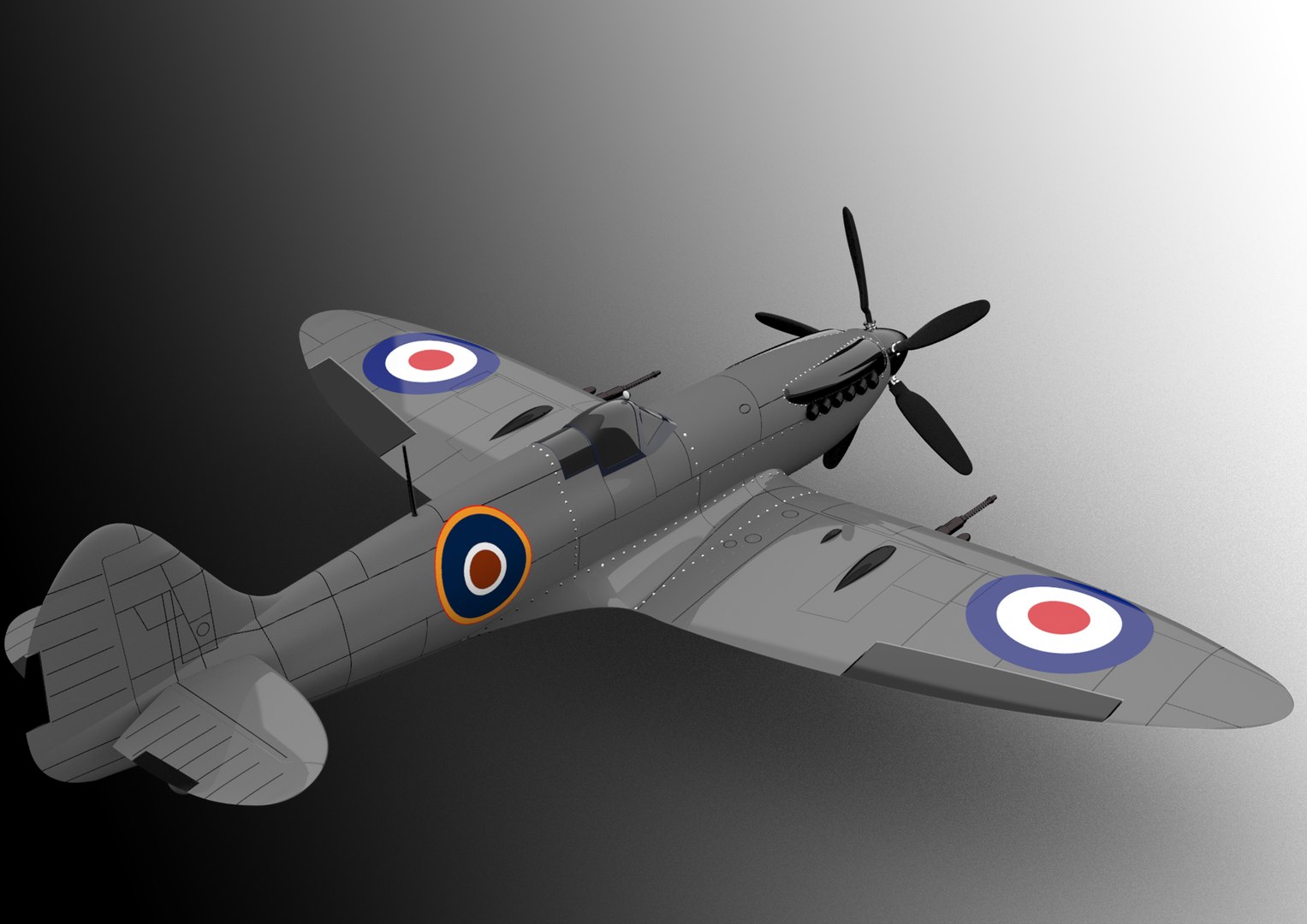 3D Fighter British Spitfire - TurboSquid 2158652