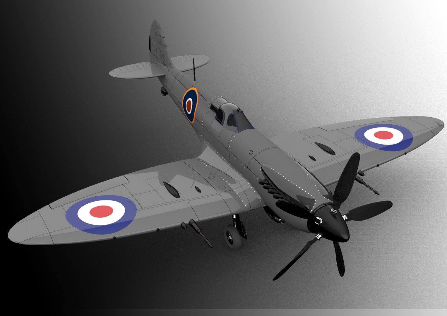 3D Fighter British Spitfire - TurboSquid 2158652