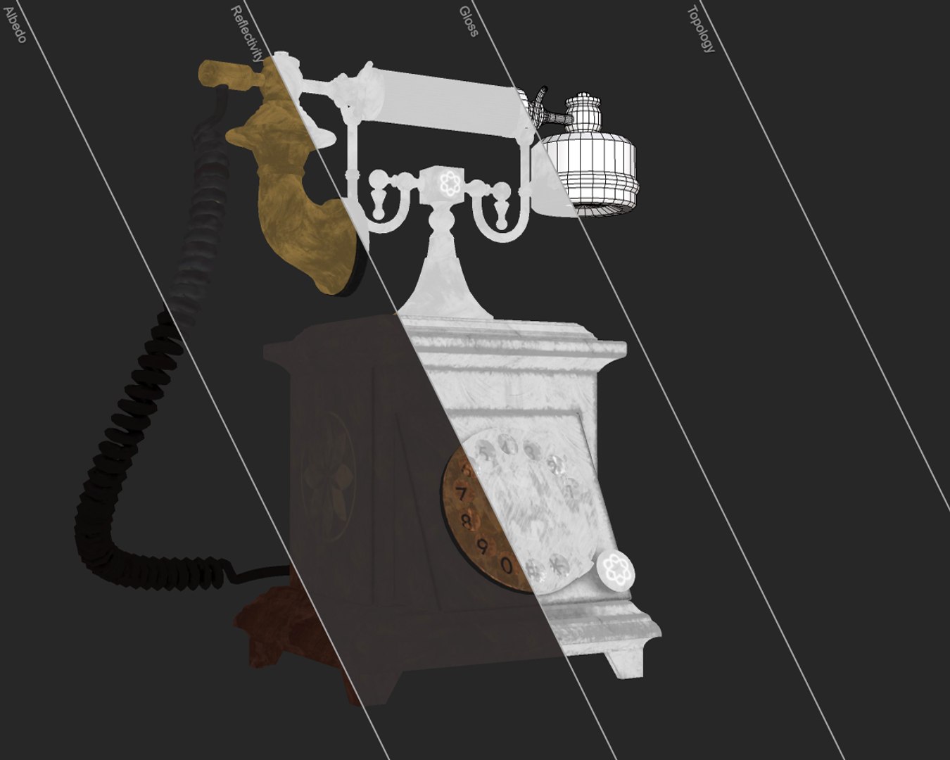 Old Antique Phone 3D Model - TurboSquid 1415977