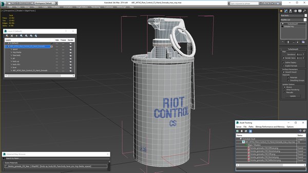 modelo 3d Granada de mano ABC M7A2 Riot Control CS - TurboSquid 1628611