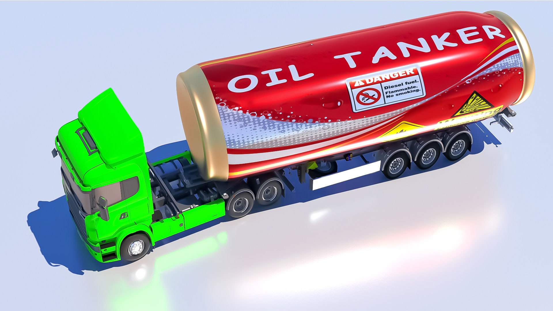 Premium Oil Tanker Truck Fuel Tanker 3D Model - High-Quality And ...