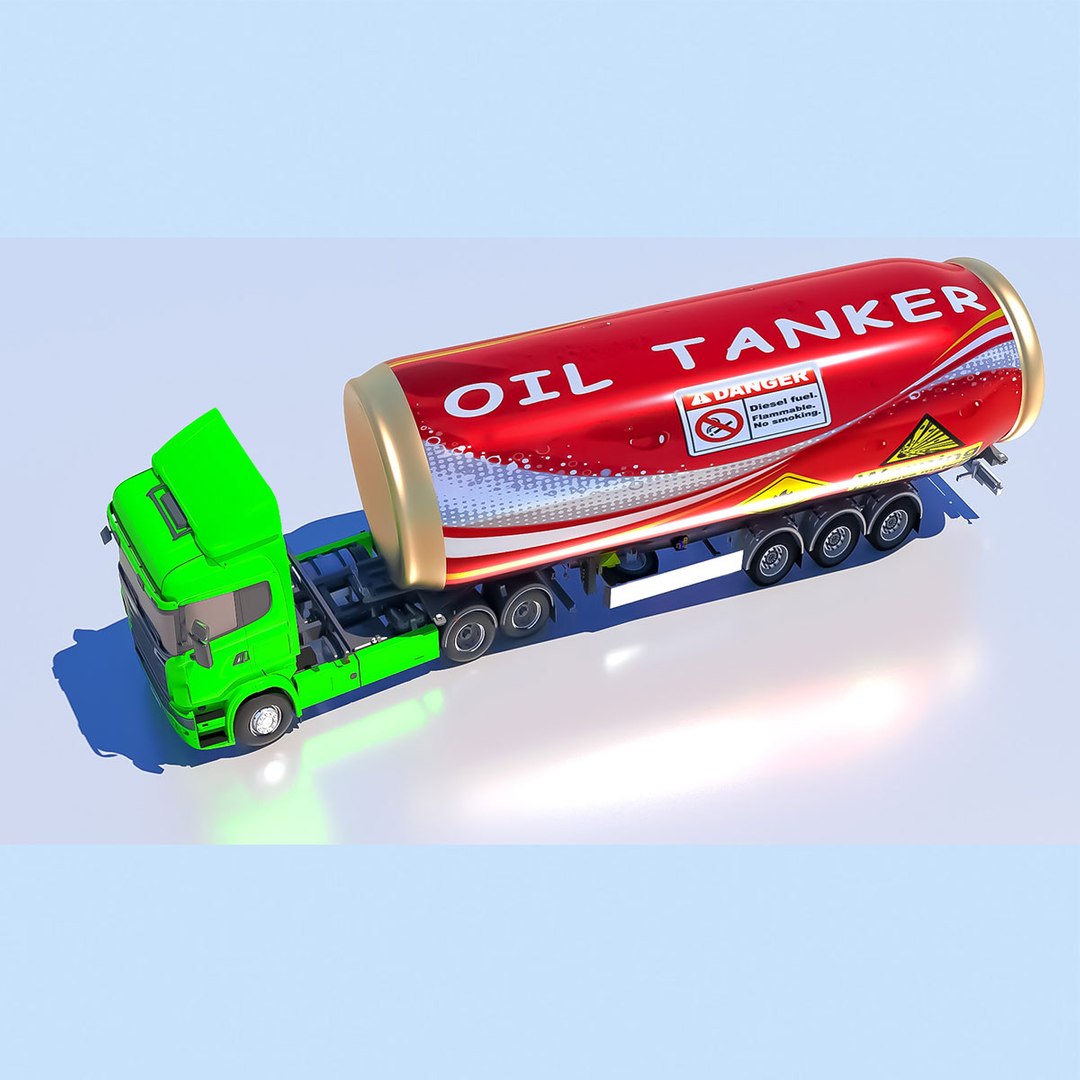 Premium Oil Tanker Truck Fuel Tanker 3D Model - High-Quality And ...