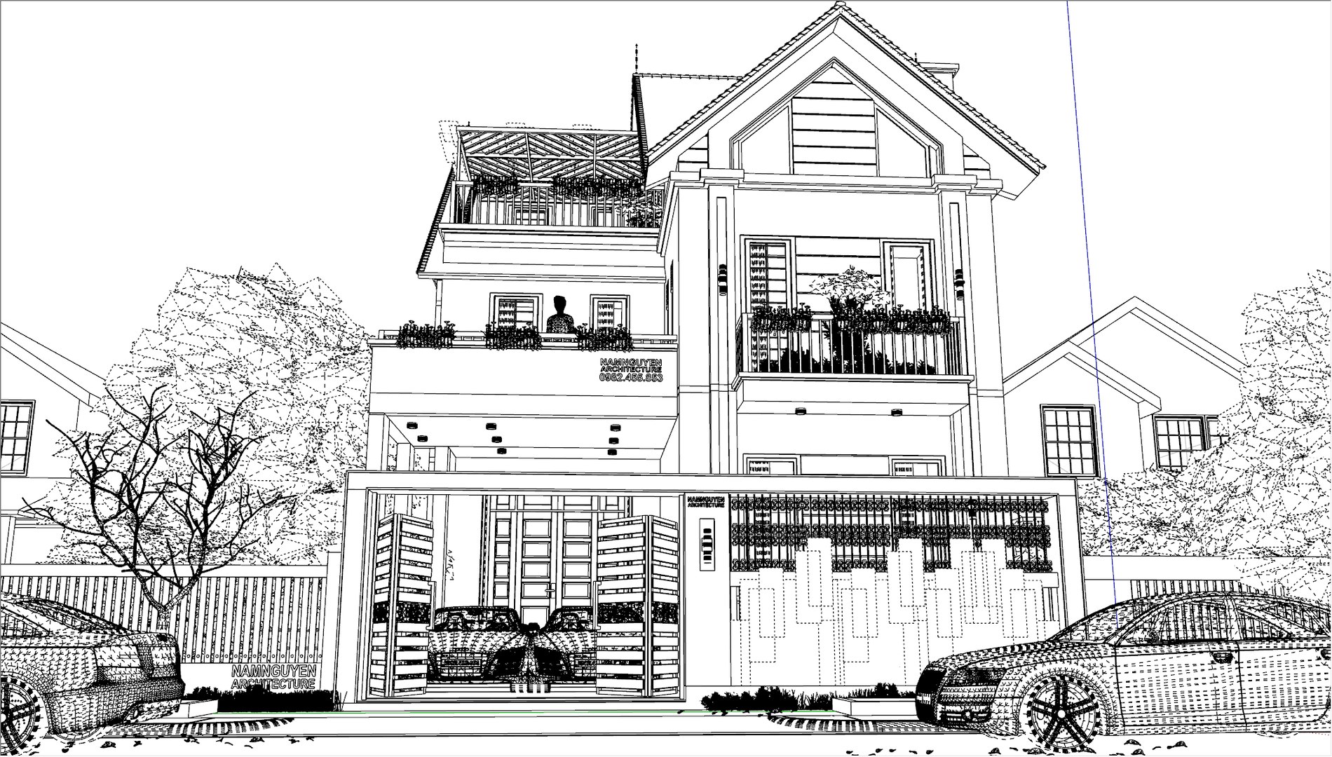 Villa Modern -A1 3D Model - TurboSquid 2007556