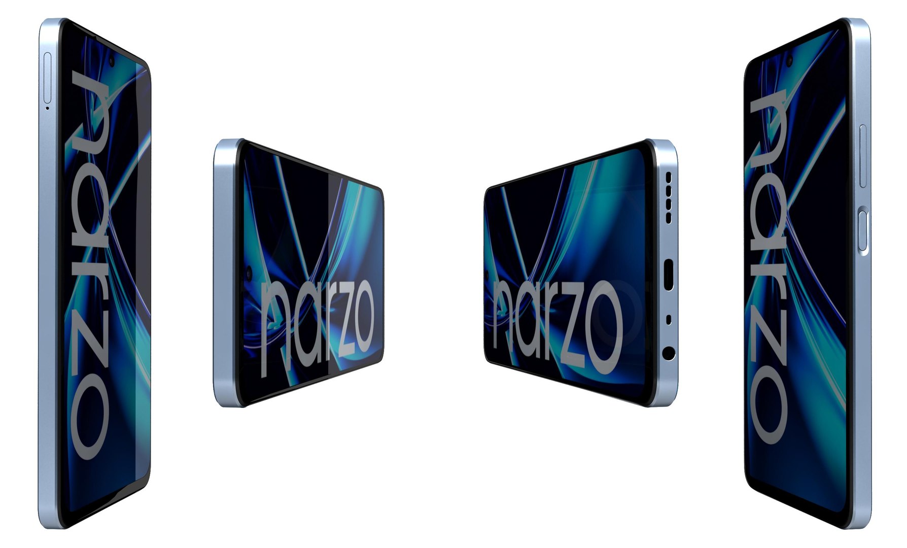 3D Model Realme Narzo N55 Blue - TurboSquid 2057302
