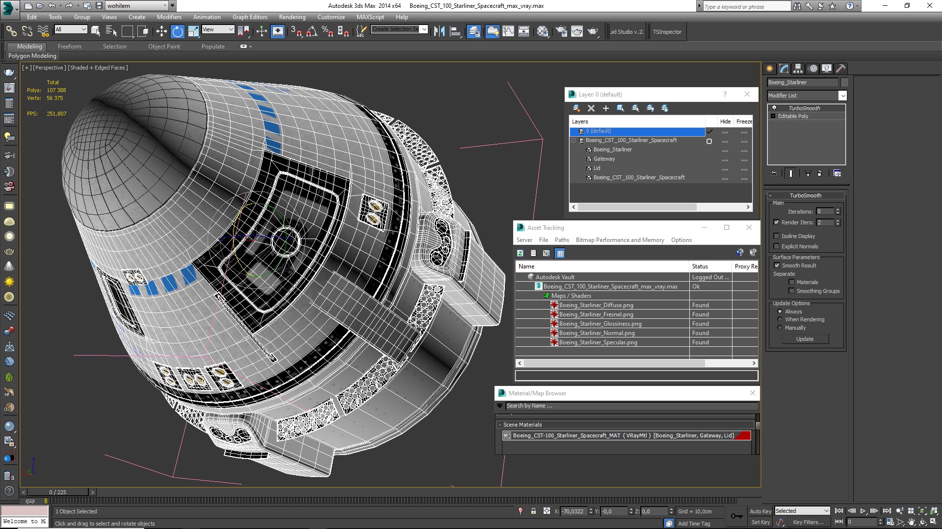 3D Model Boeing CST-100 Starliner Spacecraft - TurboSquid 2270338