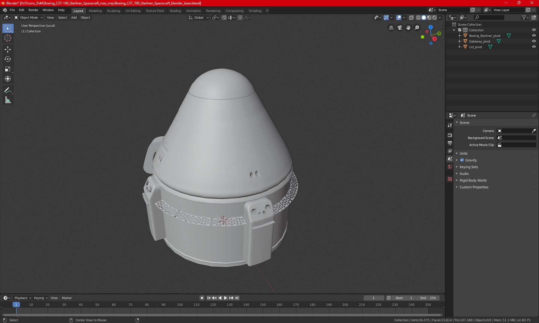 3D Model Boeing CST-100 Starliner Spacecraft - TurboSquid 2270338