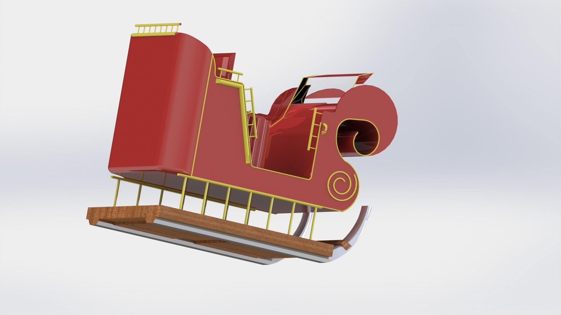 3D Christmas Sleigh Model - TurboSquid 1832706