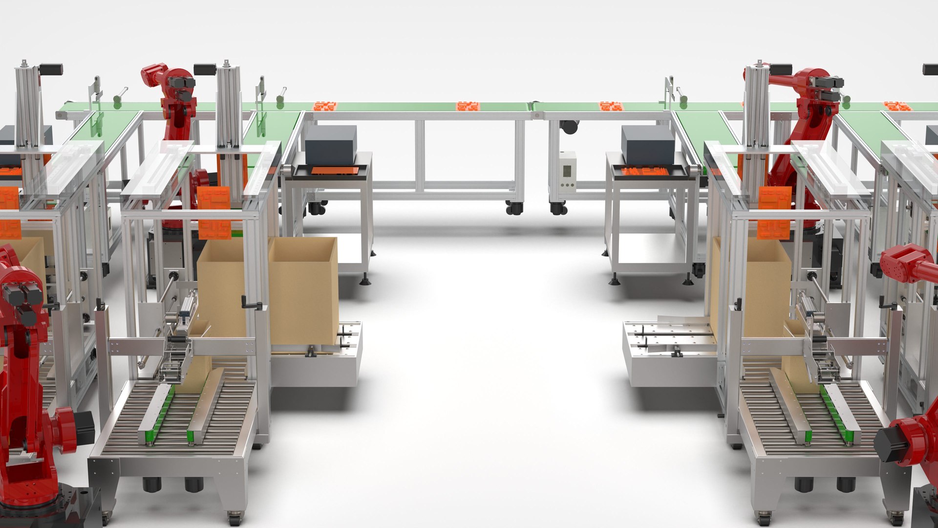 Automatic Packaging Sorting And Stacking Line Model - TurboSquid 2048525
