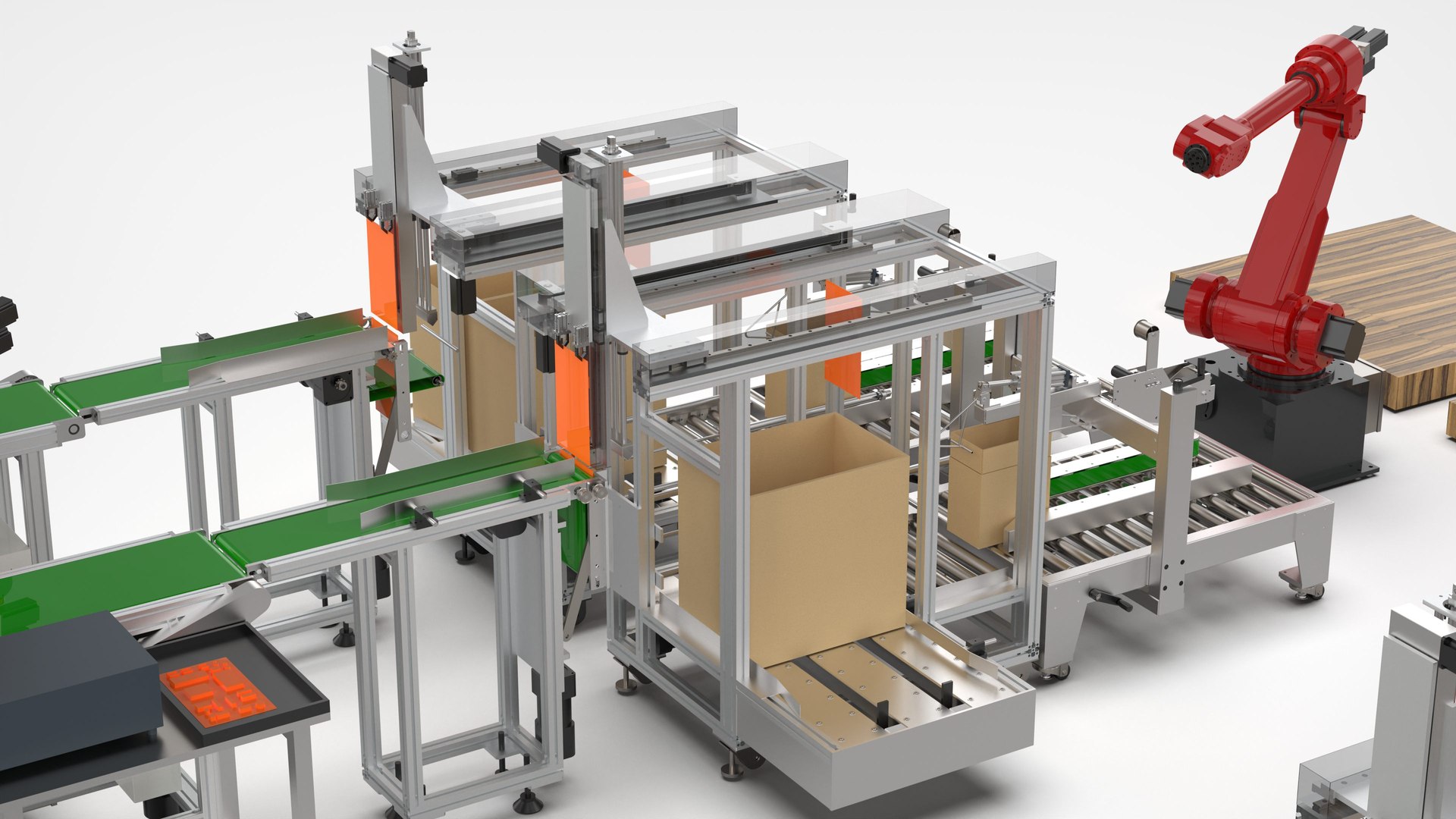 Automatic Packaging Sorting And Stacking Line Model - TurboSquid 2048525