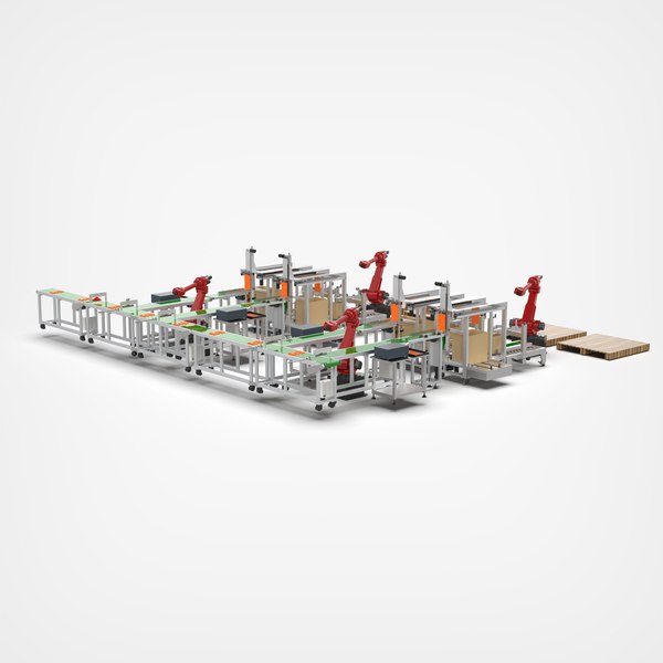 Automatic Packaging Sorting and Stacking Line3D模型 - TurboSquid 2048525