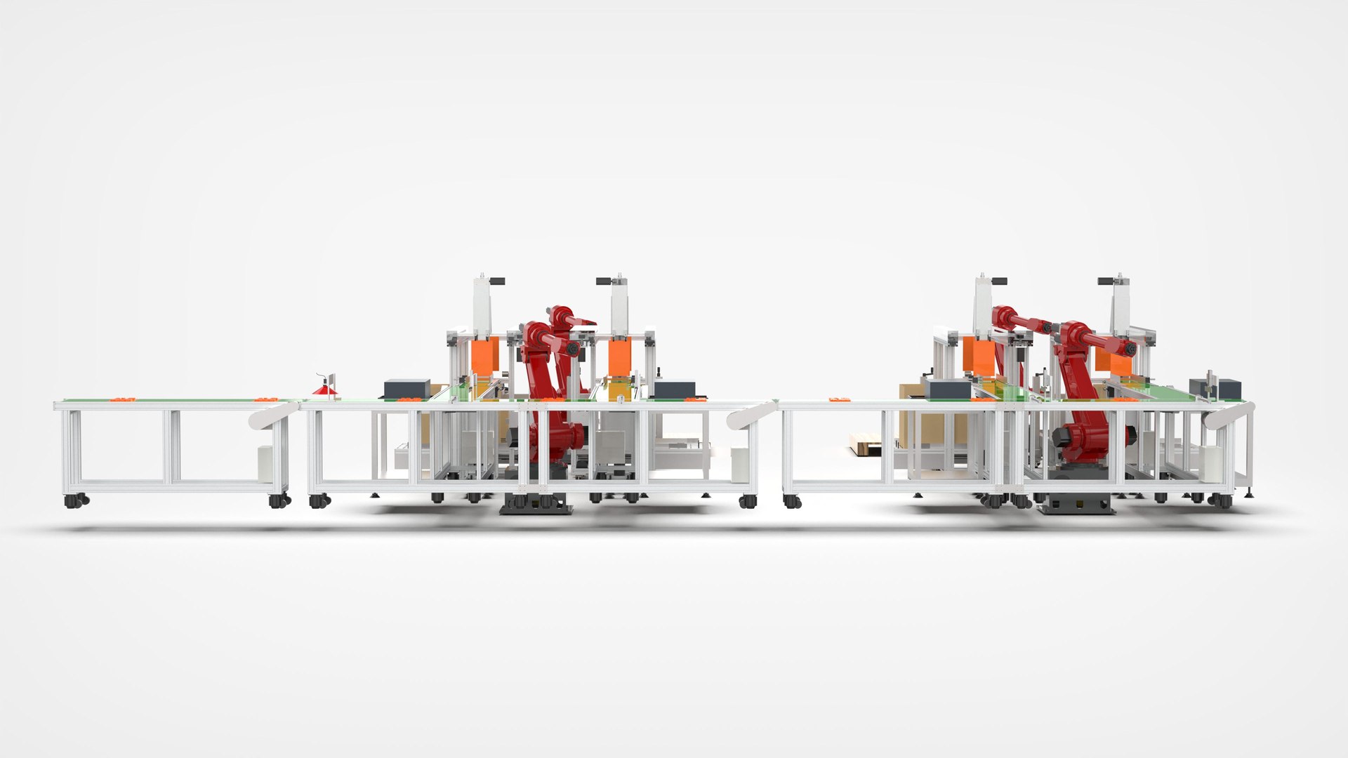 Automatic Packaging Sorting And Stacking Line Model - TurboSquid 2048525