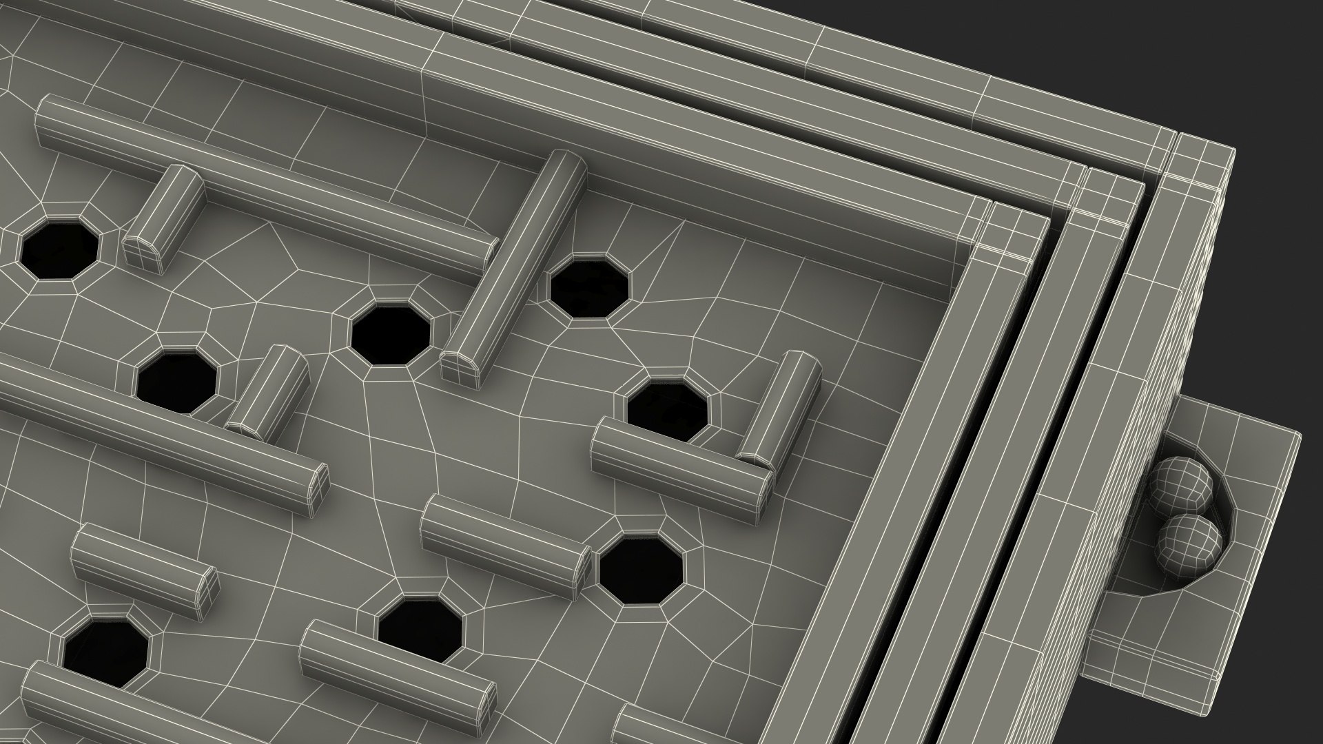 3D Wooden Maze Game With Steel Marbles Painted - TurboSquid 1782438