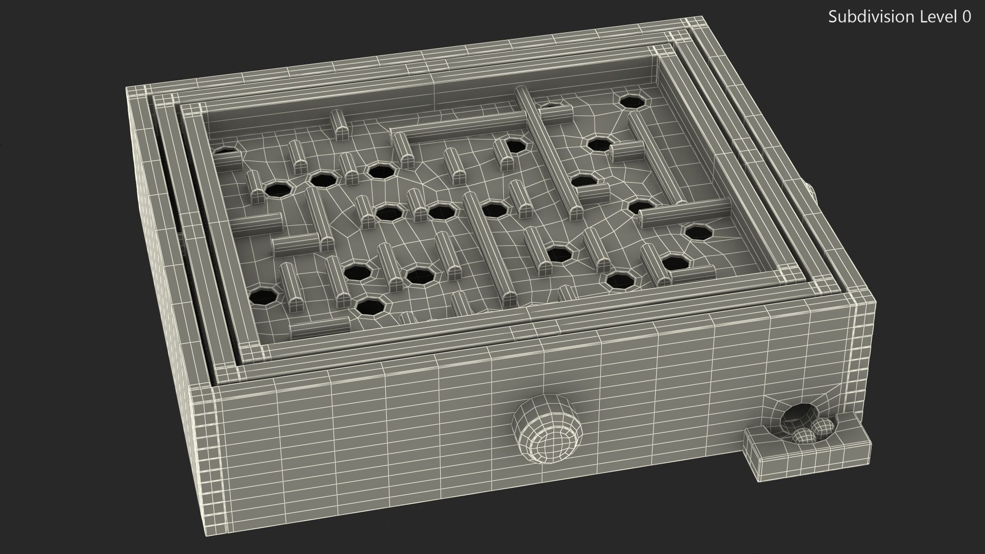 3D Wooden Maze Game With Steel Marbles Painted - TurboSquid 1782438