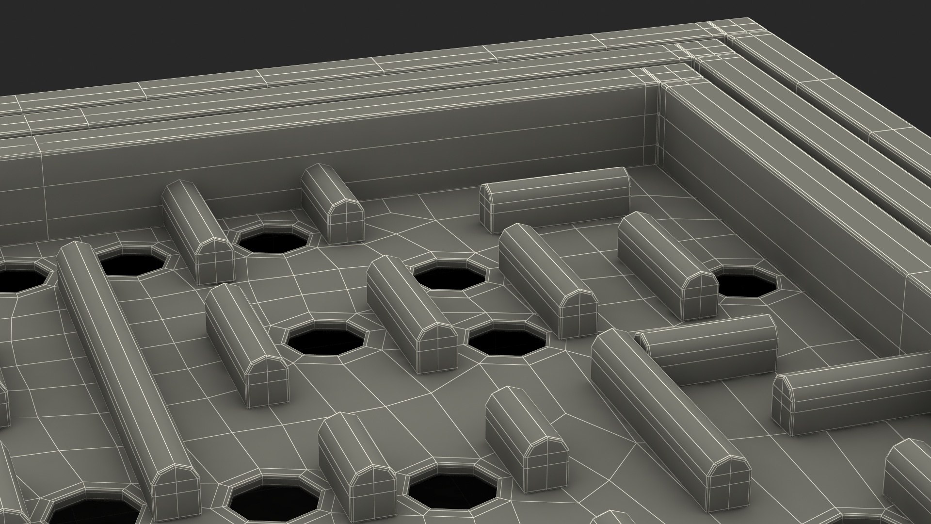 3D Wooden Maze Game With Steel Marbles Painted - TurboSquid 1782438