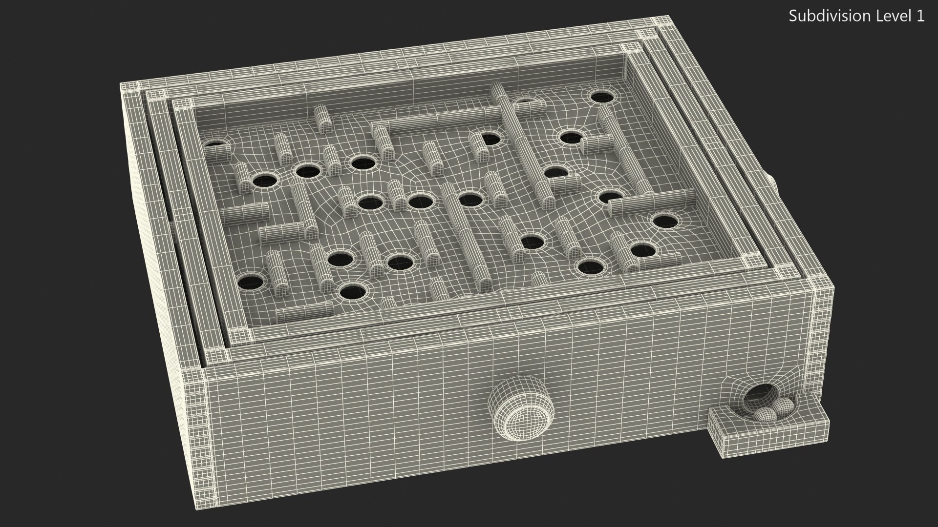 3D Wooden Maze Game With Steel Marbles Painted - TurboSquid 1782438