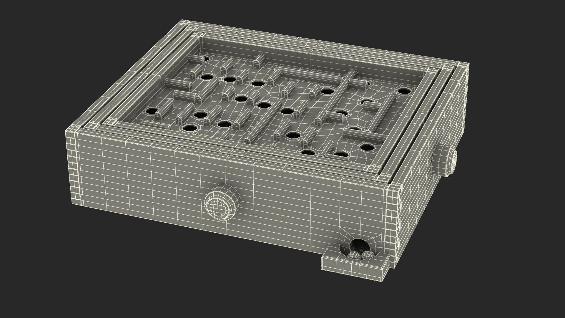 3D Wooden Maze Game With Steel Marbles Painted - TurboSquid 1782438