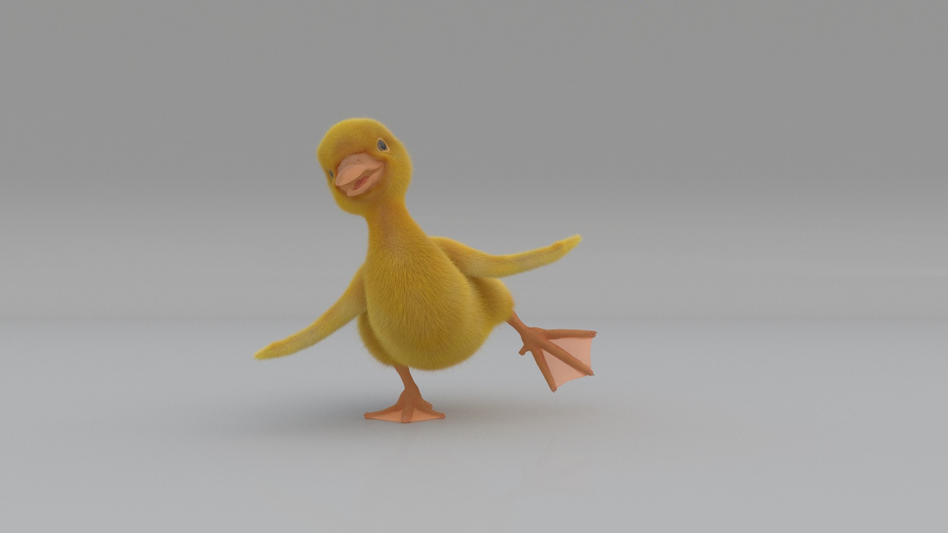 Duck Duckling FUR ANIMATED 3D Model - TurboSquid 1961967