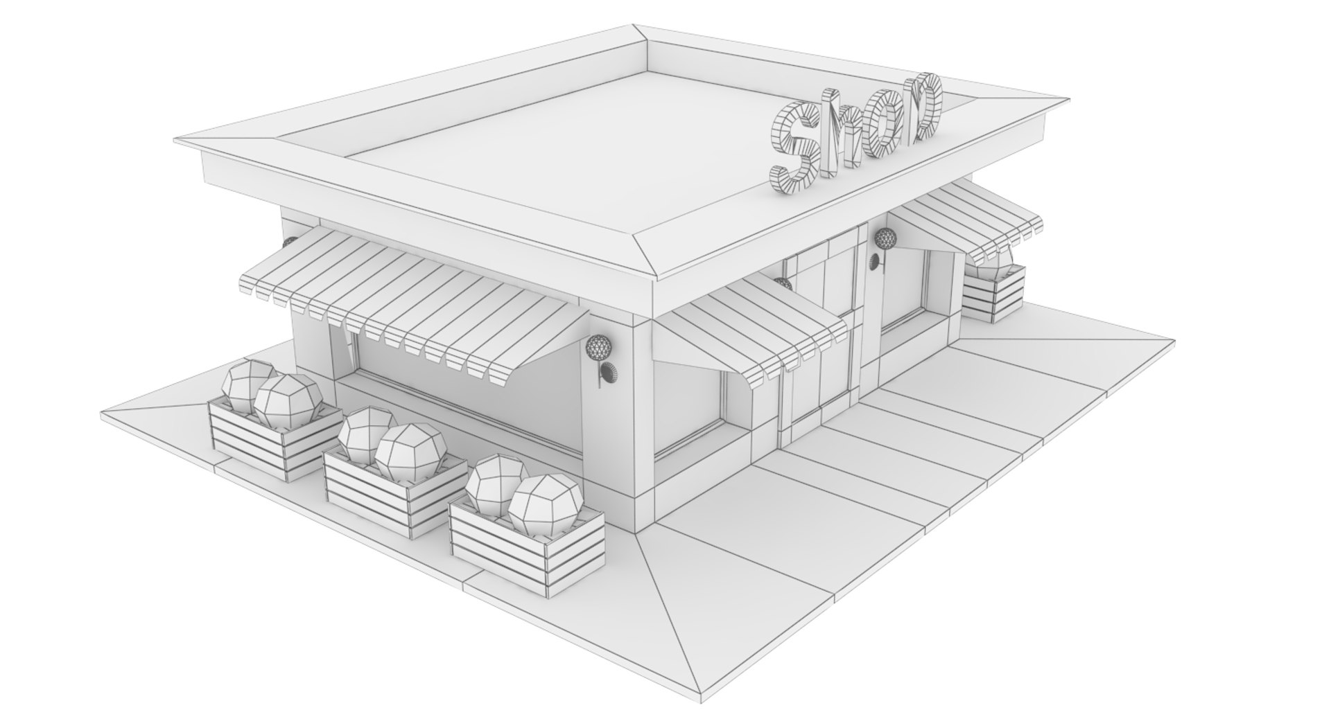 3D Cartoon Shop - TurboSquid 1369539