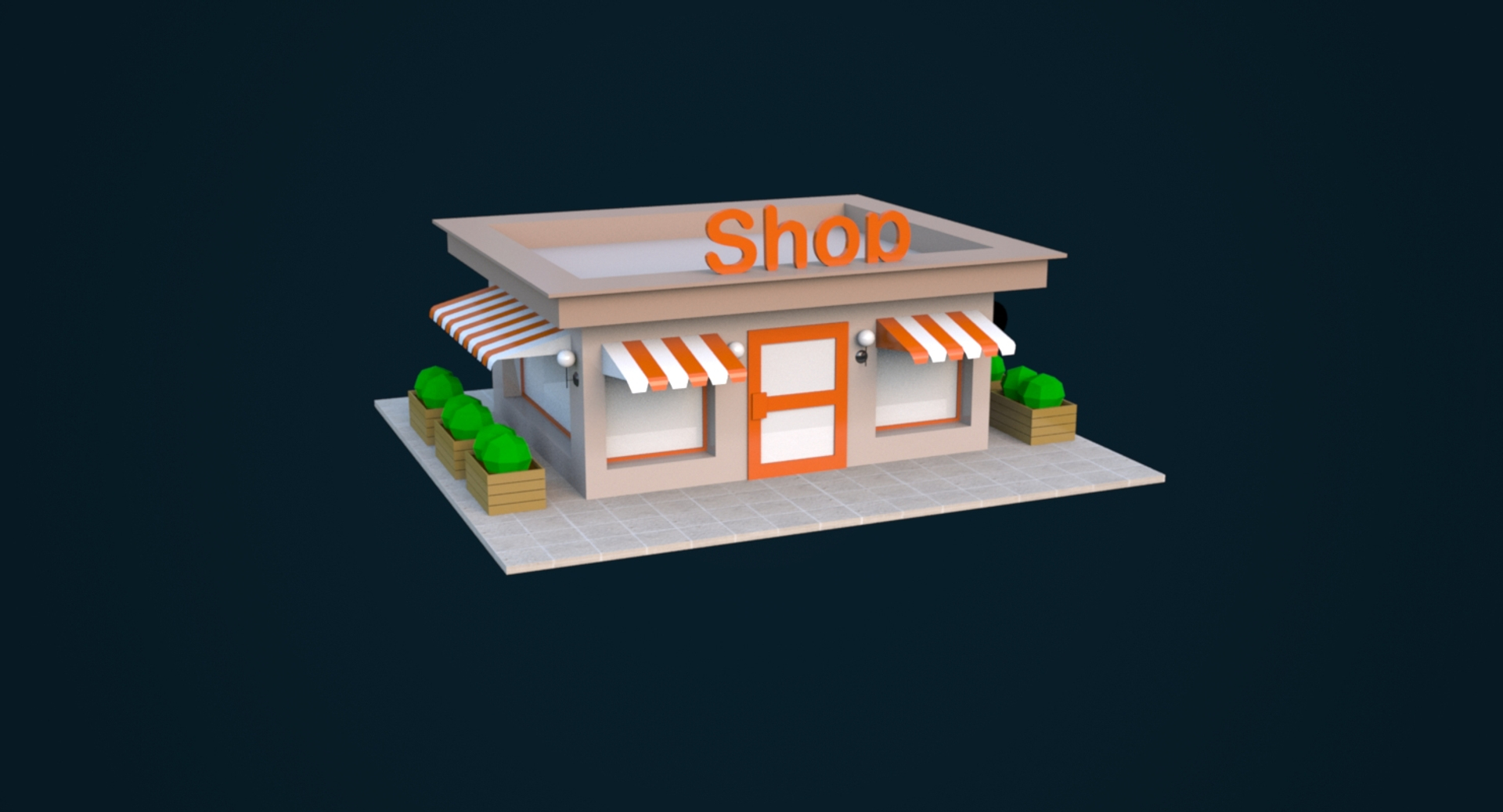 3D Cartoon Shop - TurboSquid 1369539