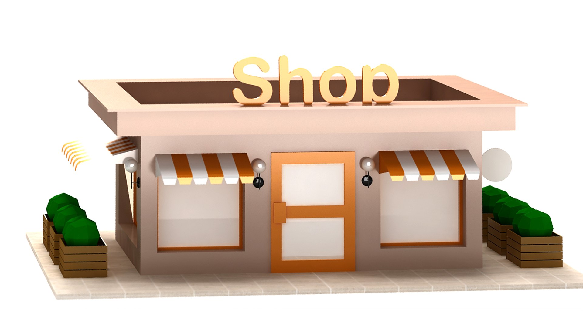 3D Cartoon Shop - TurboSquid 1369539